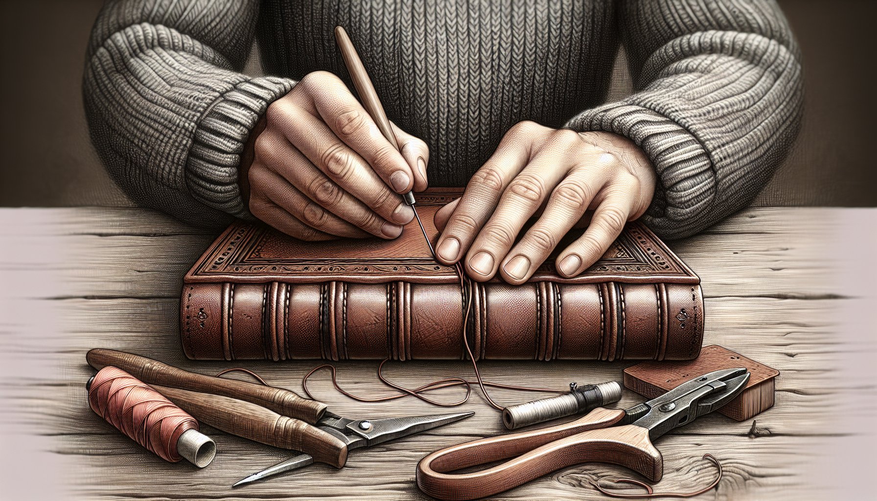 Edge-Lined Leather Binding Hinge Compensation | The Craft Chronicle